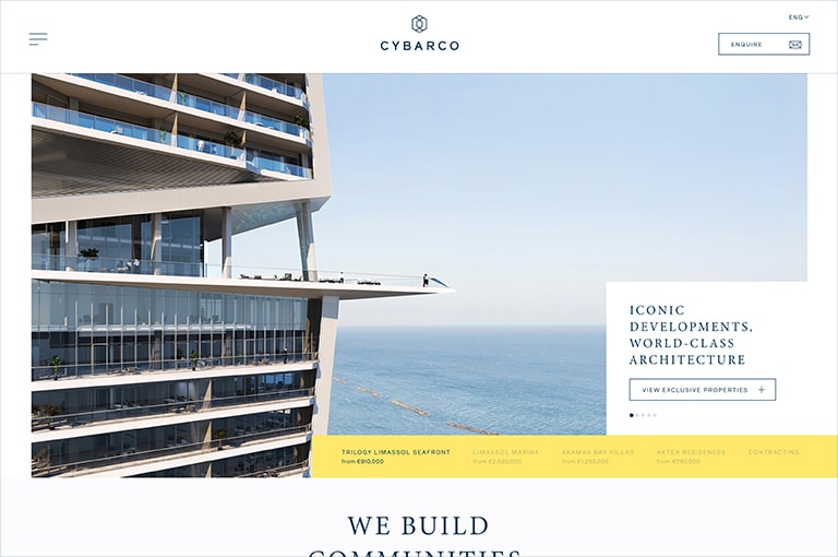 Cybarco | Leading luxury property developer's website is now live